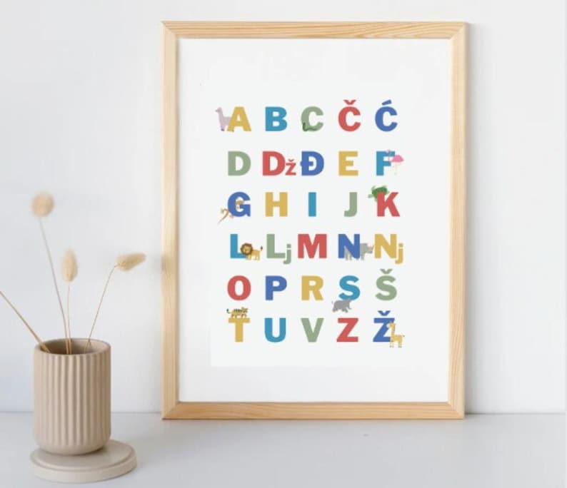 Abeceda Downloadable Print - Bosnian Croatian Serbian Alphabet ...