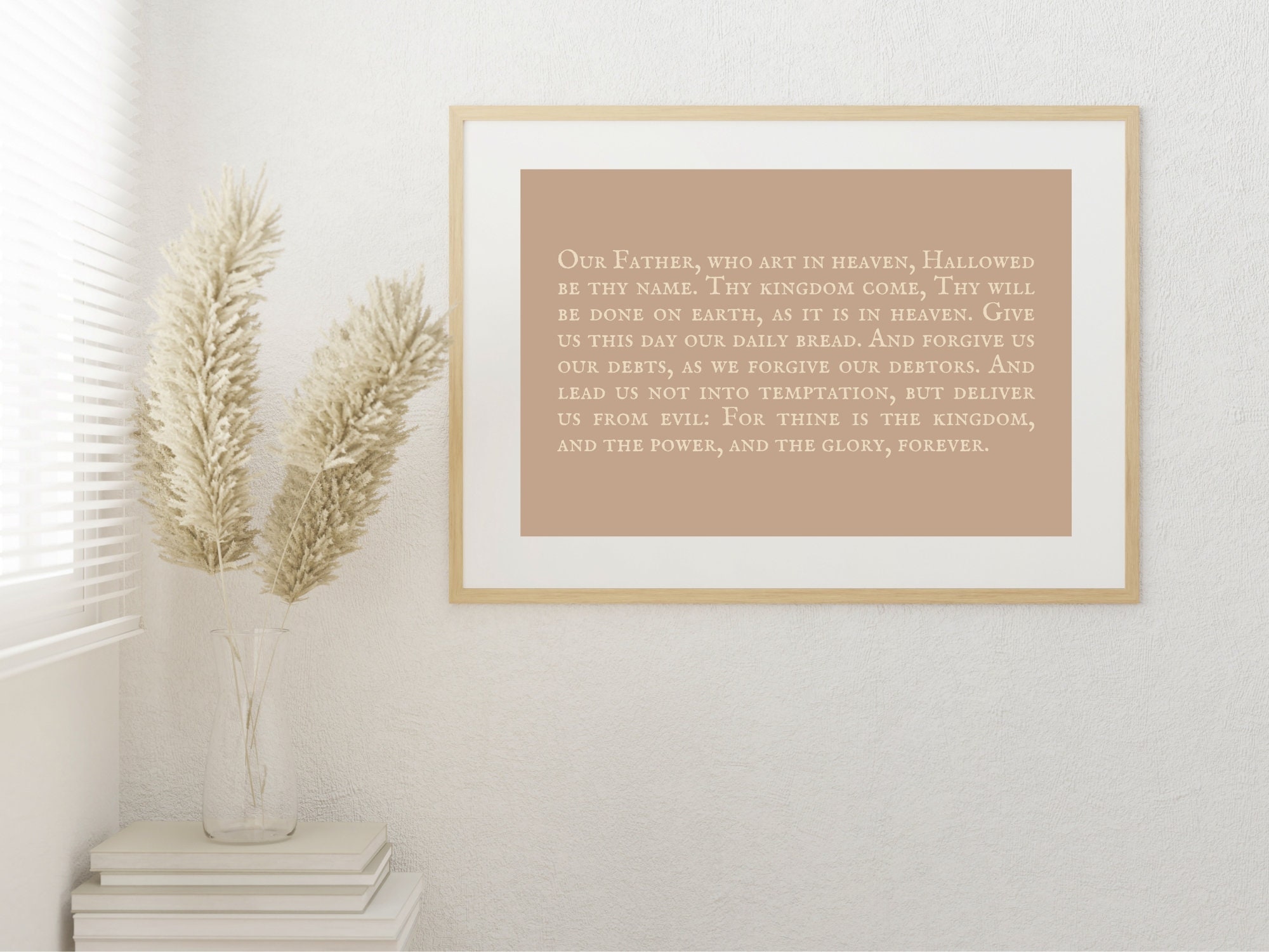 Lords Prayer Our Father Prayer Wall Art Bible Verse Wall Art Christian ...