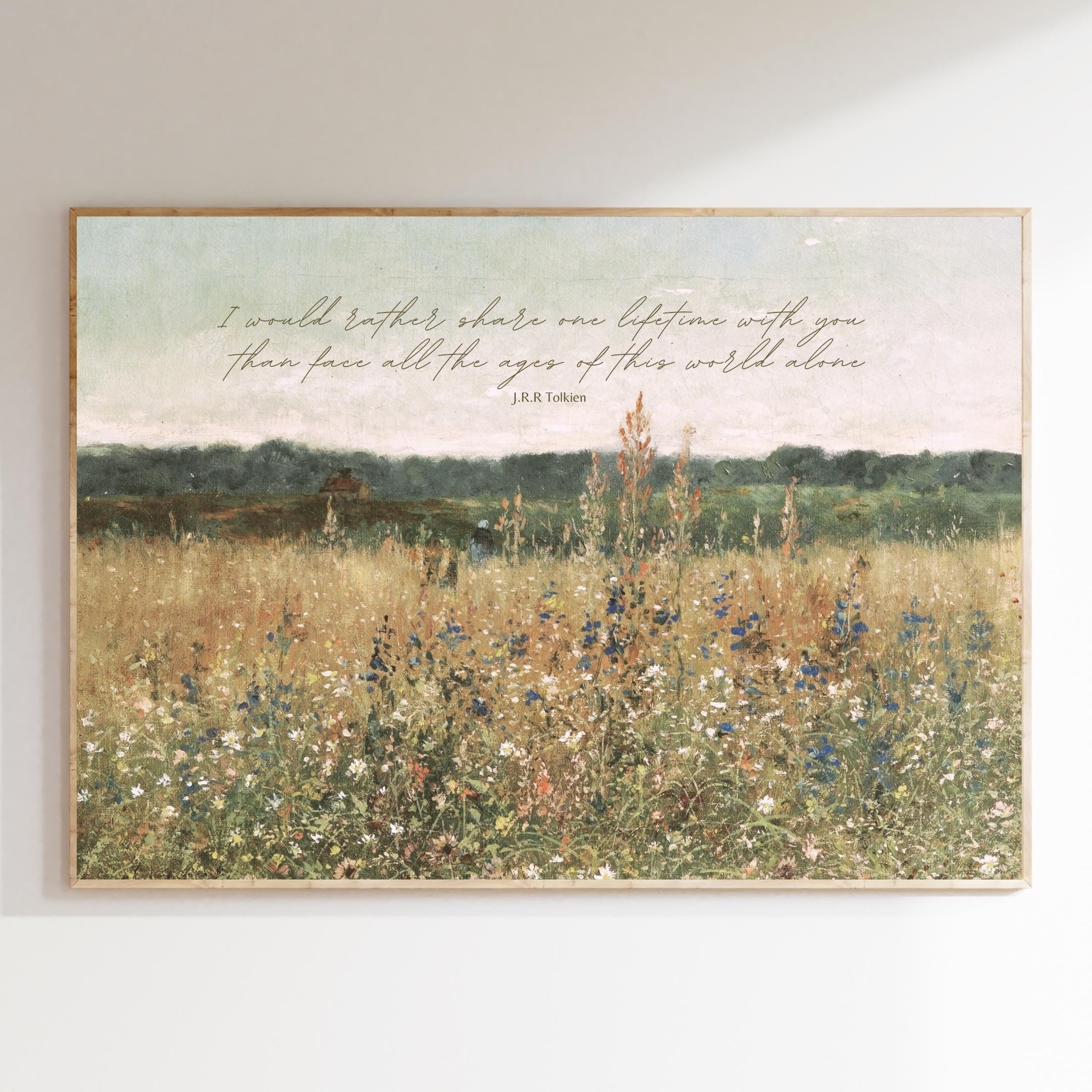 JRR Tolkien a Lifetime With You JRR Tolkien Print Tolkien Poster ...