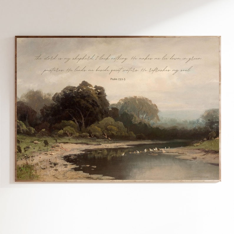 The Lord is My Shepherd | Psalm 23 | NIV | Christian Home Decor ...
