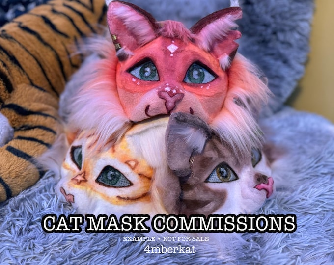 Therian Cat Mask Commissions - 4mberkat !! - Etsy