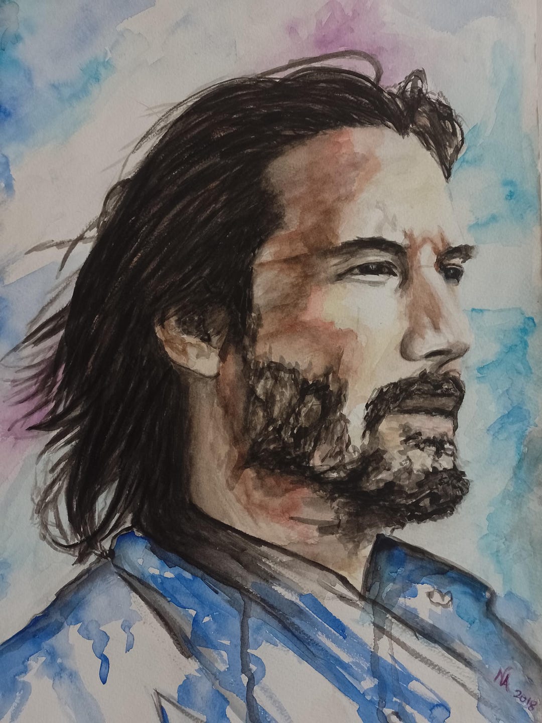 Keanu Reeves Art Print Painting Open Edition - Etsy
