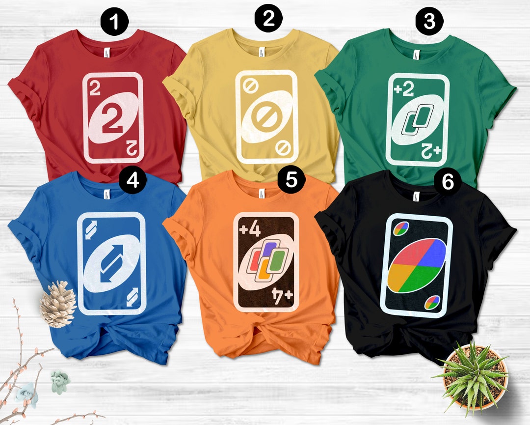 Uno Cards Halloween Group Shirts Funny Uno Cards Friends - Etsy