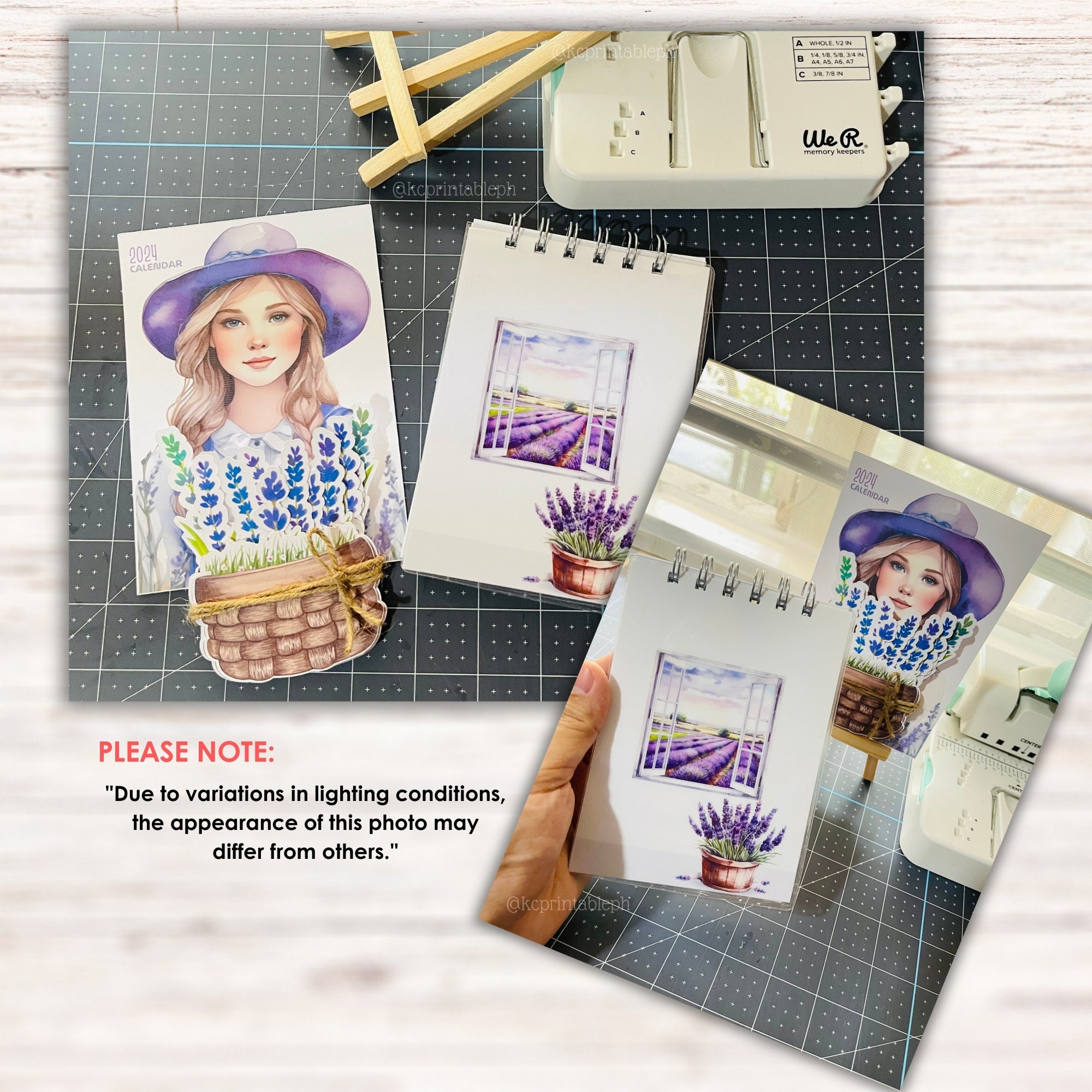 Lavender Bucket Stackable Calendar Kit: Reusable Templates for Cutting ...