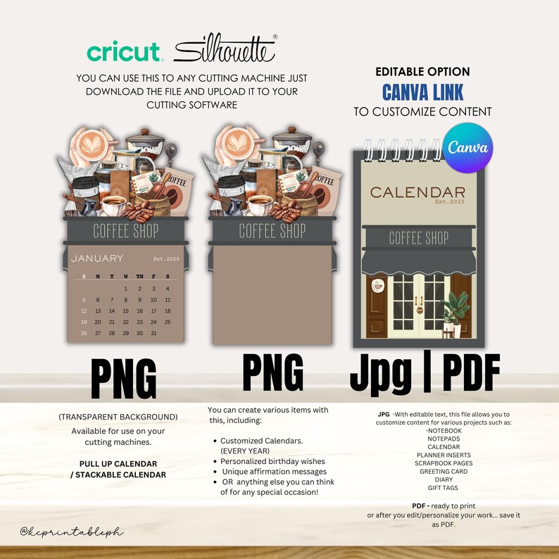 2025 Coffee Desk Calendar Reusable, Stackable Calendar Coffee Lover ...