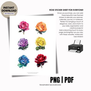 2025 Watercolor Rose Desk Calendar Template | Editable Canva Option ...