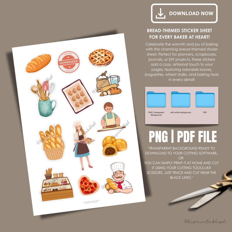 2026 Bread Bakery Stackable Desk Calendar: Cricut Cutting File, Canva ...