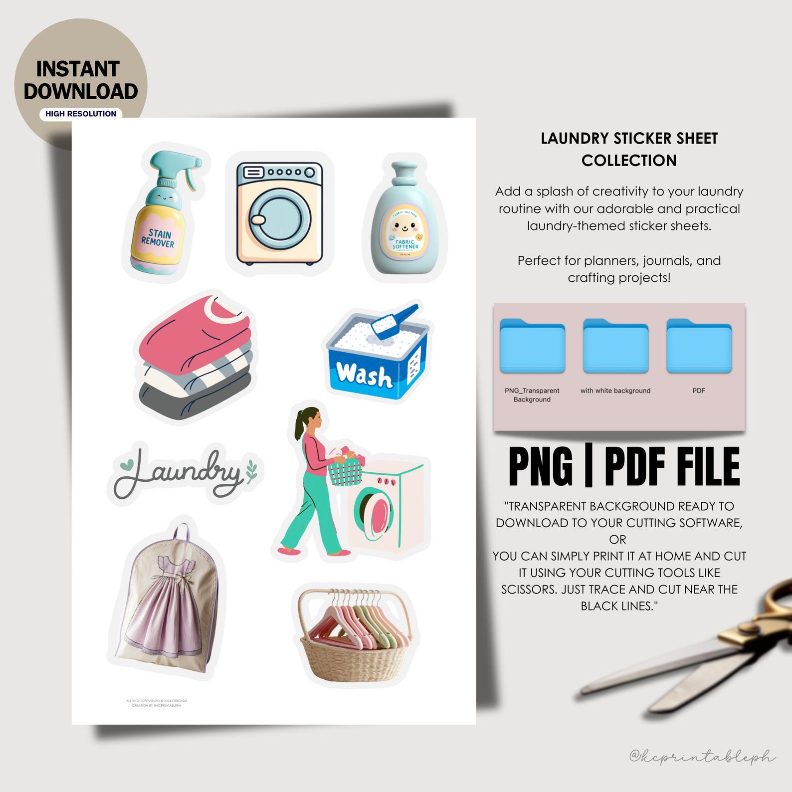 2026 Laundry Shop Desk Calendar: Stackable Canva Template (digital ...