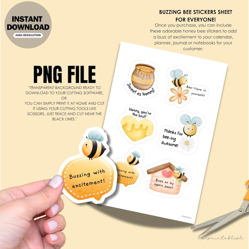 Honey Bee Desk Calendar Template 2026 Cricut & Canva Editable (digital ...