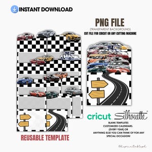 2026 Car Stackable Desk Calendar Template: Editable Canva, Cricut PNG ...