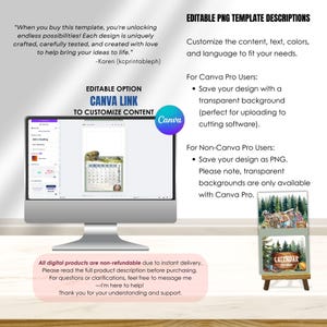 2025 Watercolor Camping Stackable Calendar Template | Custom Editable ...