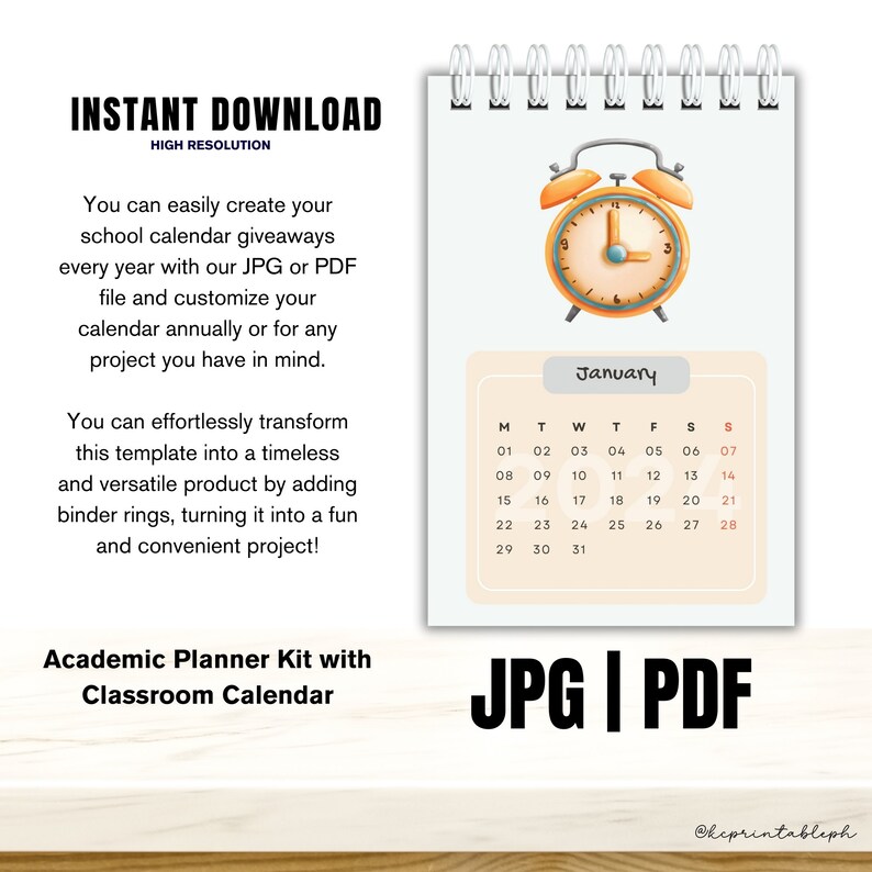 2024-2025 Academic Planner Kit With Classroom Calendar, Student ...