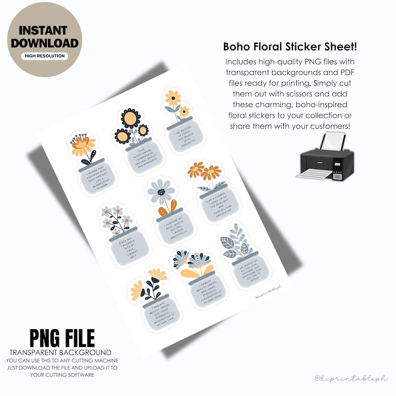 2025-2026 Boho Floral Desk Calendar Printable Template | Reusable All ...