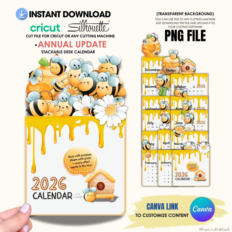 Bee 2026 Calendar - Etsy Israel
