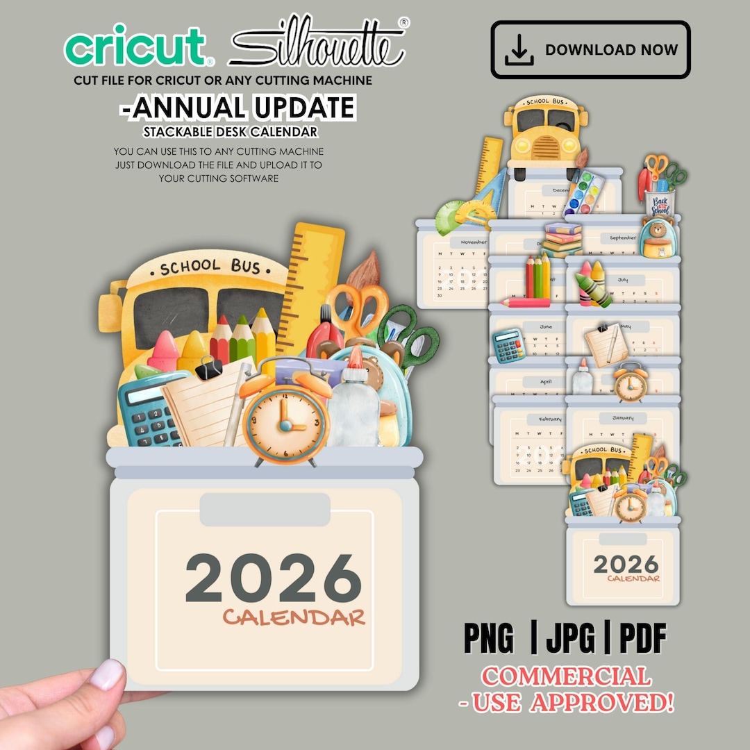 2026 Academic Stackable Desk Printable Calendar - Etsy