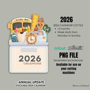 2026 Academic Stackable Desk Printable Calendar - Etsy