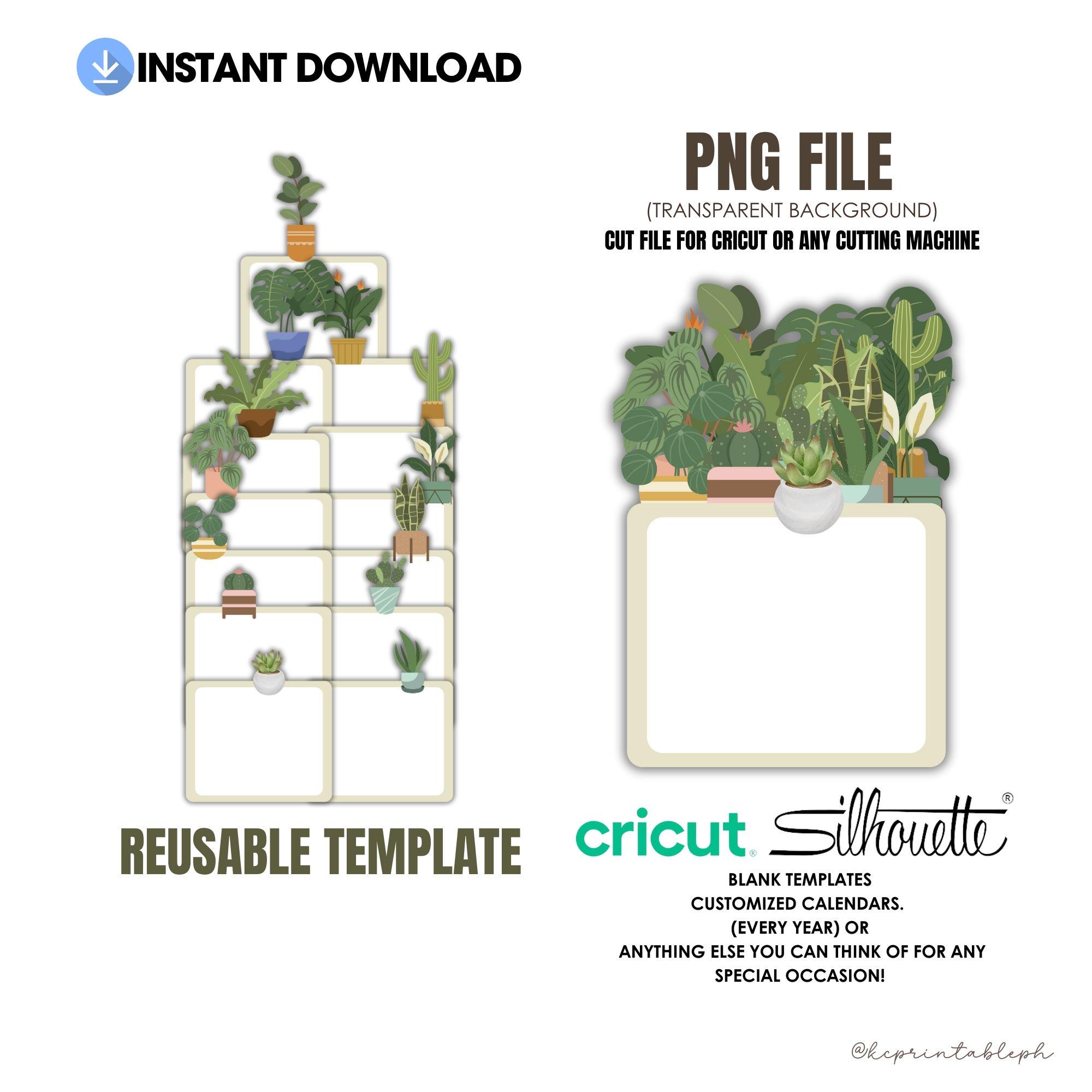 2026 Houseplant Botanical Desk Calendar: Editable Canva Template (PNG ...