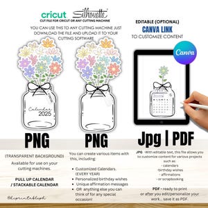 2025 Floral Stems of Affirmation Desk Calendar | PDF JPG for Printing ...