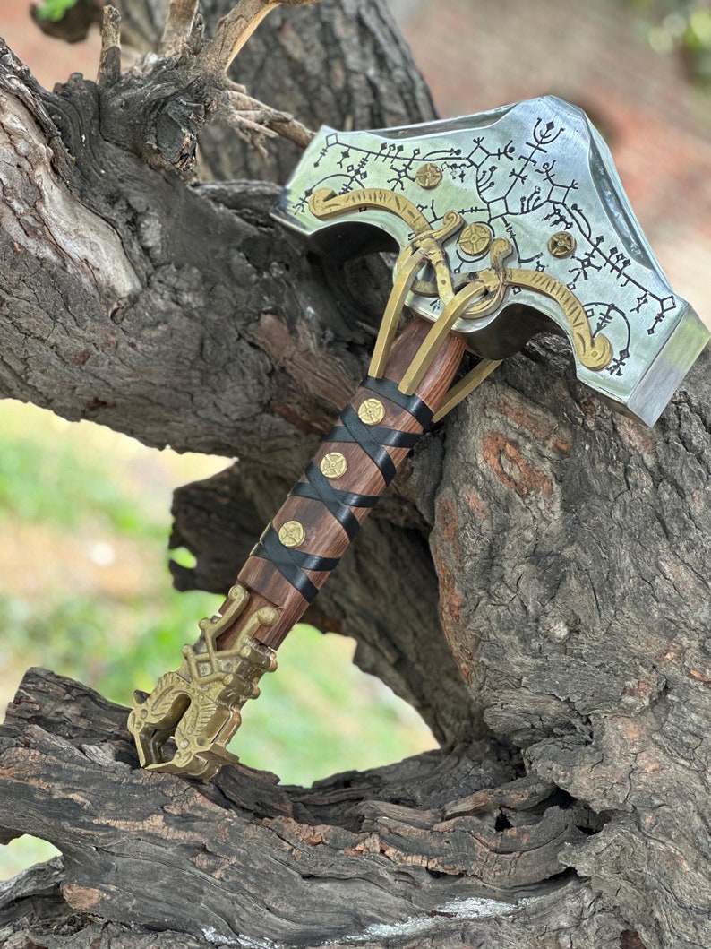 God of War Ragnarok Mjolnir Thor Hammer Cosplay, Viking Norse Thunder ...