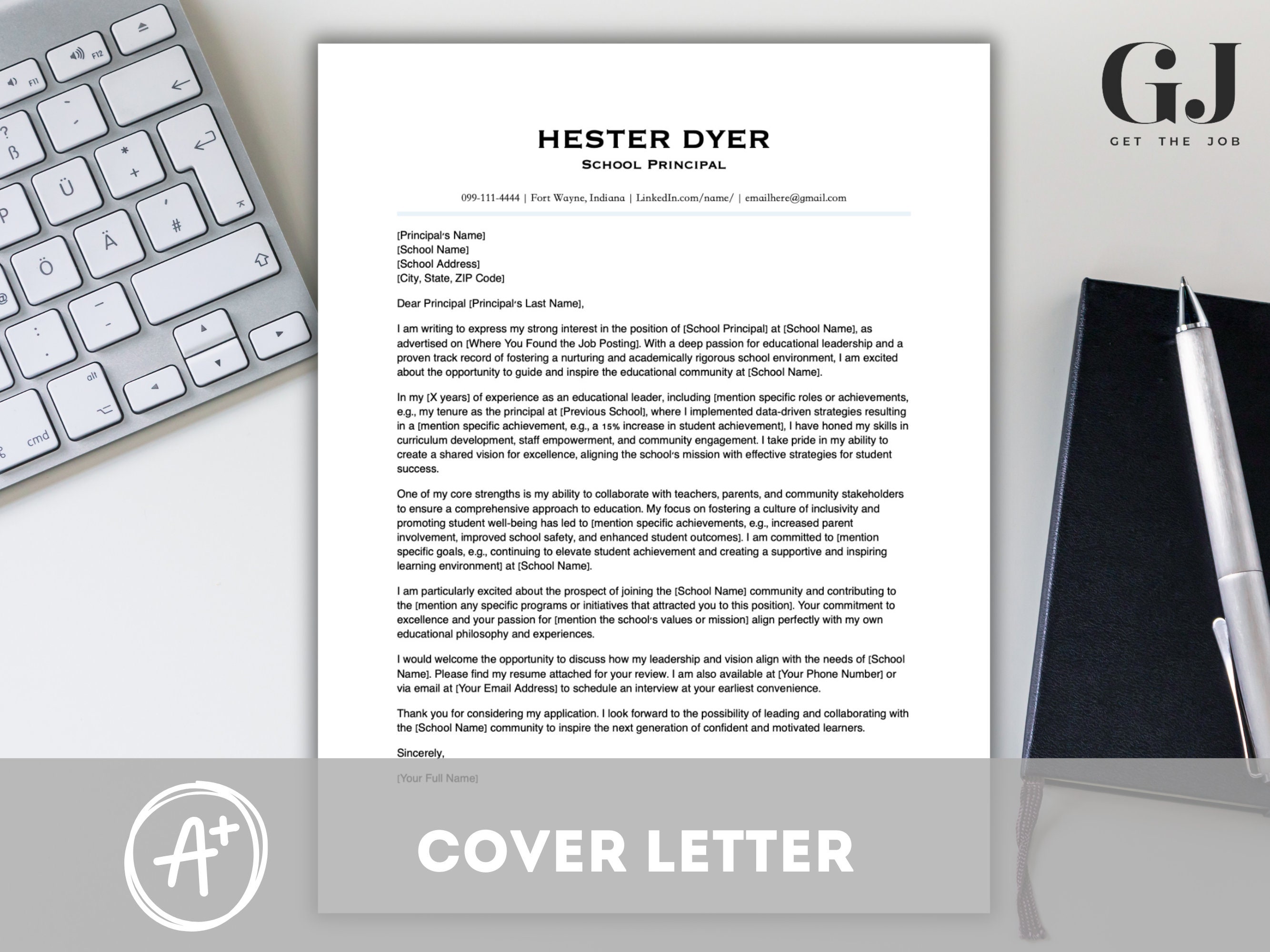 SCHOOL PRINCIPAL Resume Template 100% Easy to Customize | Mac Pages, Microsoft Word, Google Docs ...