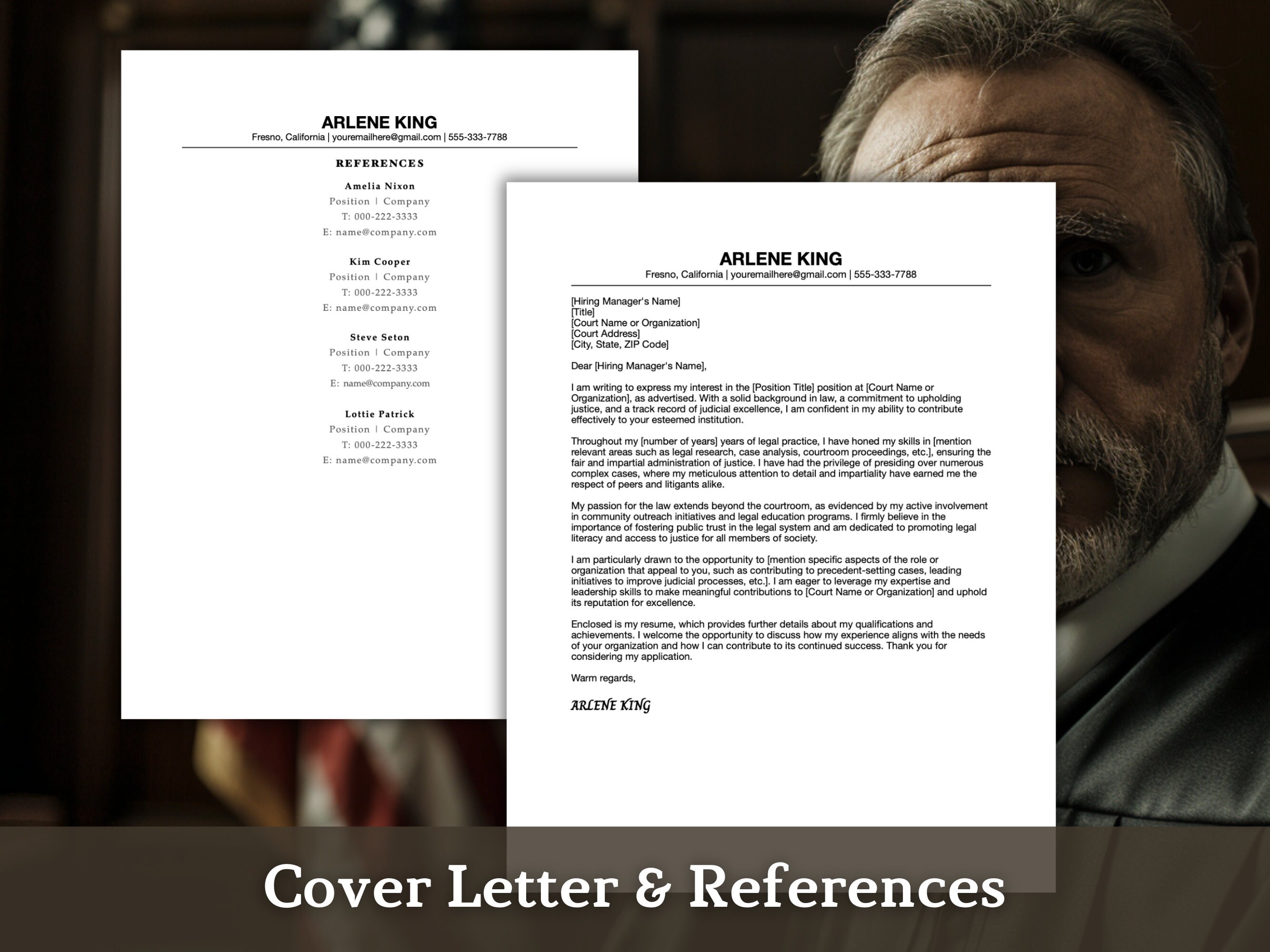 New JUDGE Resume Template With Professional Language | FREE Gift Cover ...