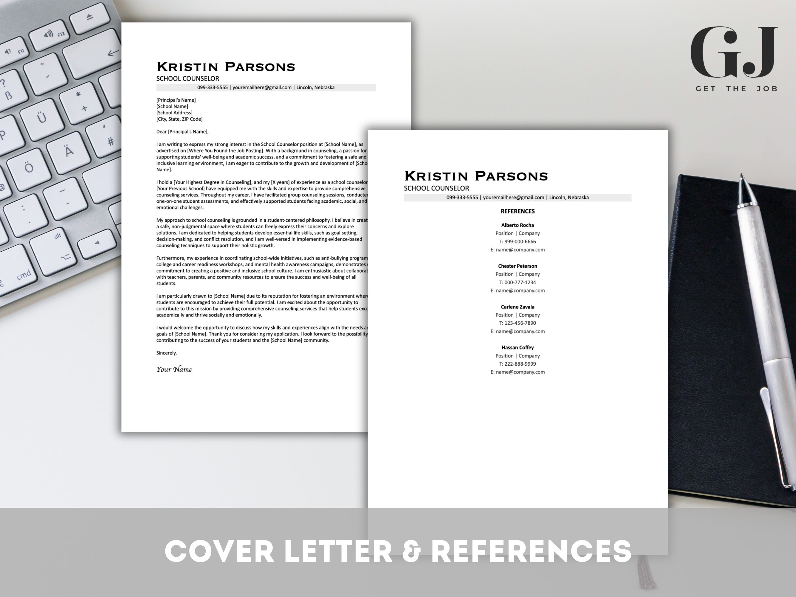 SCHOOL COUNSELOR Resume Template Modern Professional 100% Easy to Edit ...