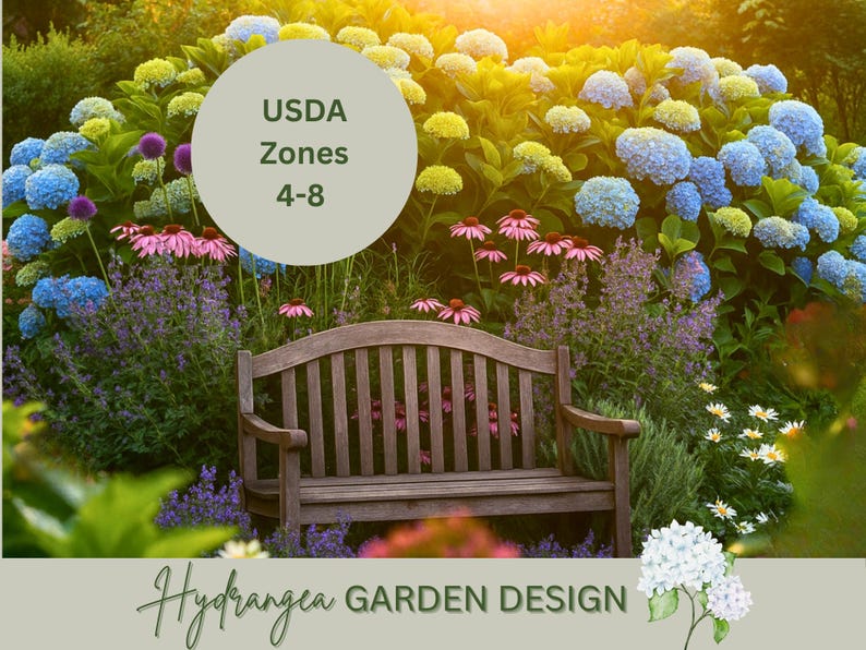 Hydrangea Landscape Design Plan: Front Yard Garden Design Curb Appeal ...