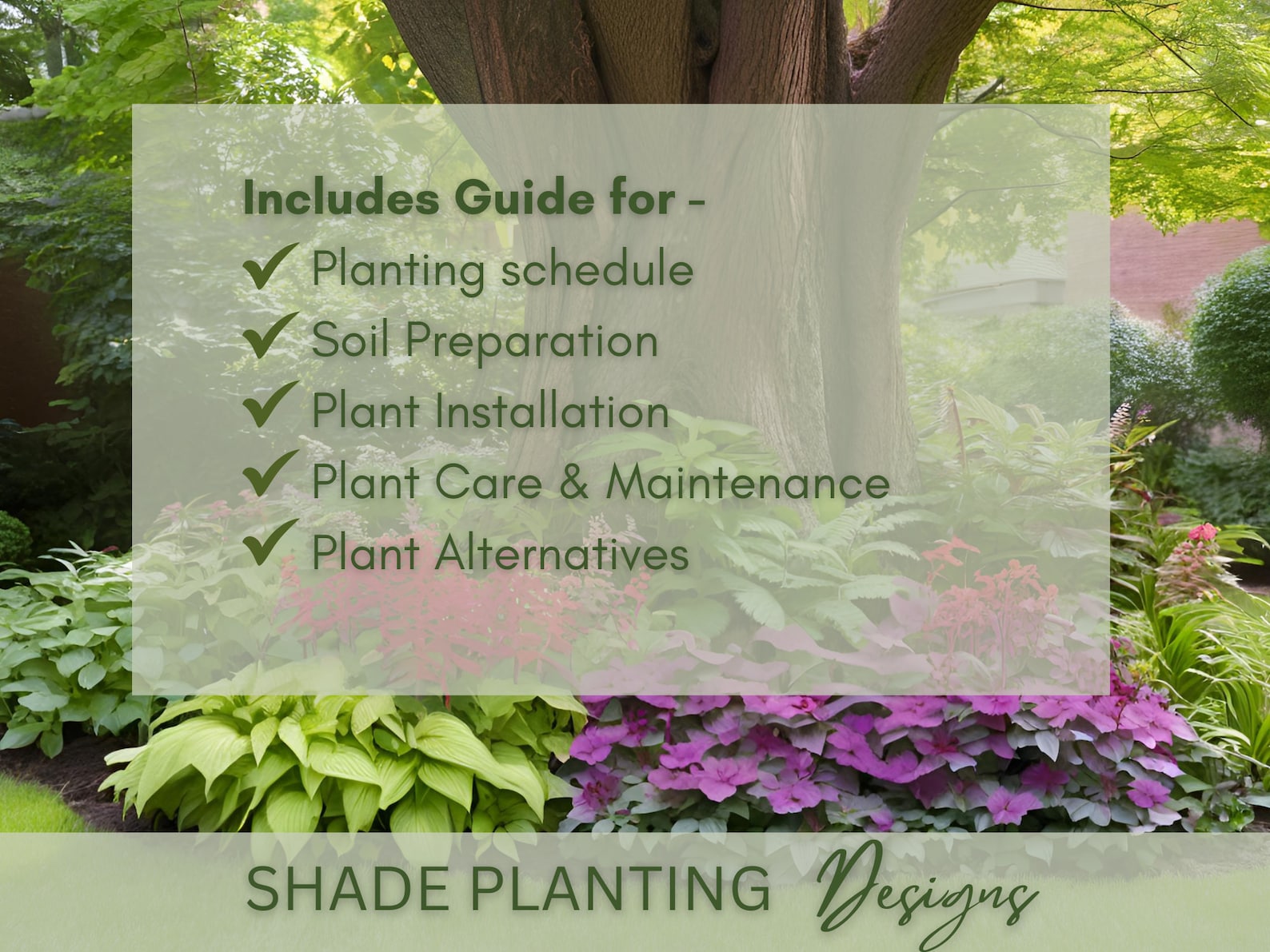 Shade Planting Landscape Design | Preplanned Garden | Shady Side Garden ...