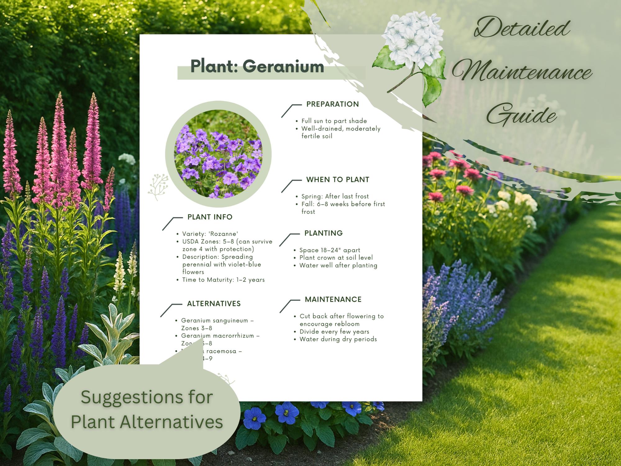 Cottage Garden Premade Landscape Design Plan: Full Sun-partial Shade ...