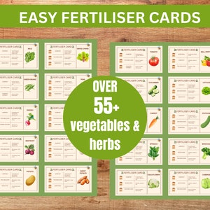 Fertiliser Cards Vegetables & Herbs | Organic Gardening | Plant ...