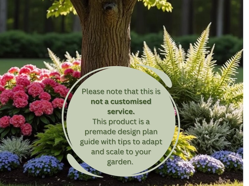 Shade Garden Design Plan: Zones 6-8, Circular Layout (digital Download ...