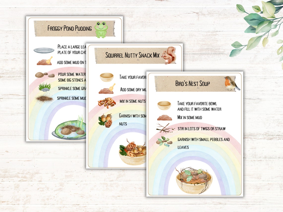 Printable Mud Kitchen Recipes for Kids | Mud Kitchen Ideas ...