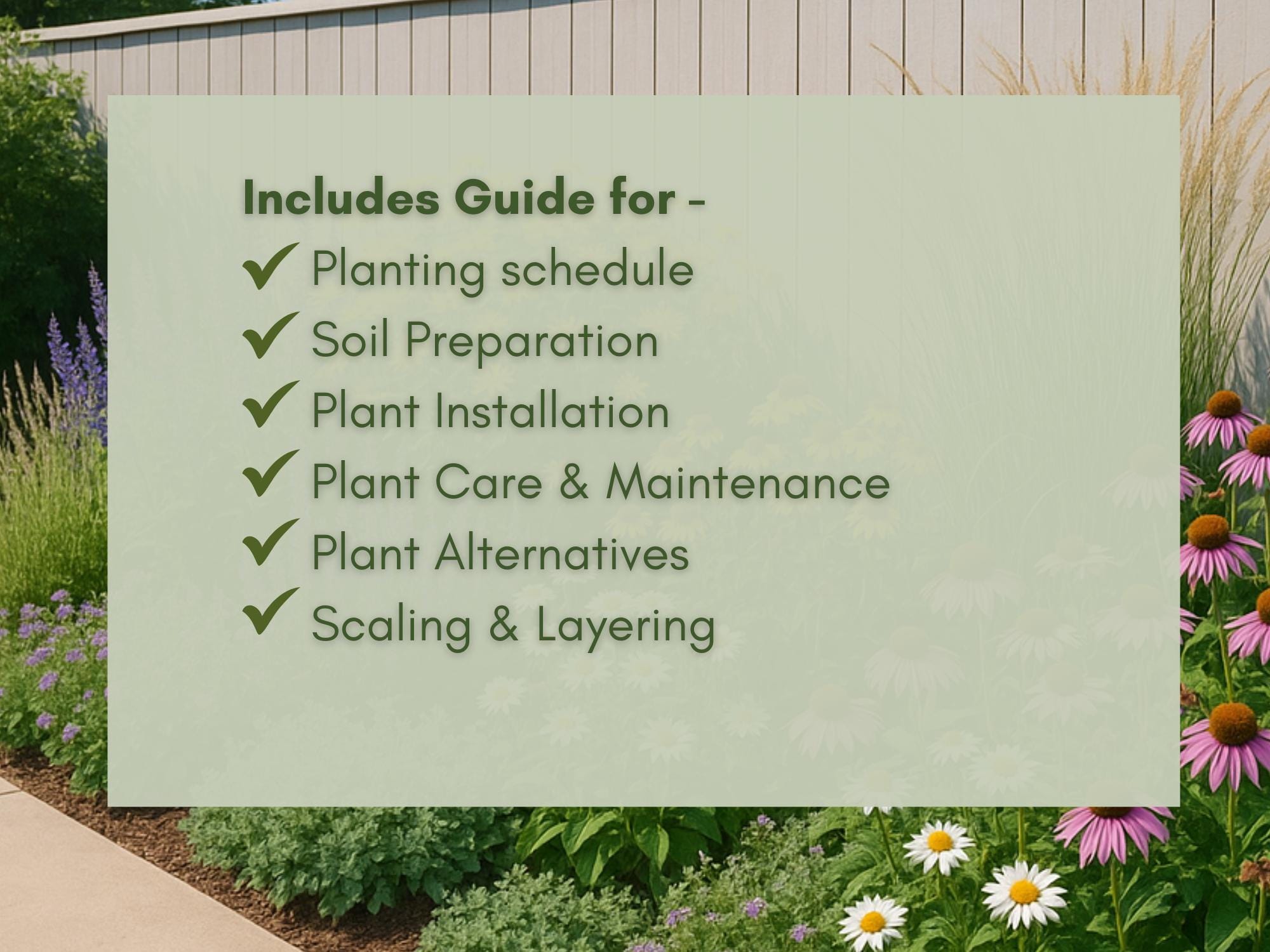 Native Prairie Garden Design Plan | Pollinator Friendly Landscape ...