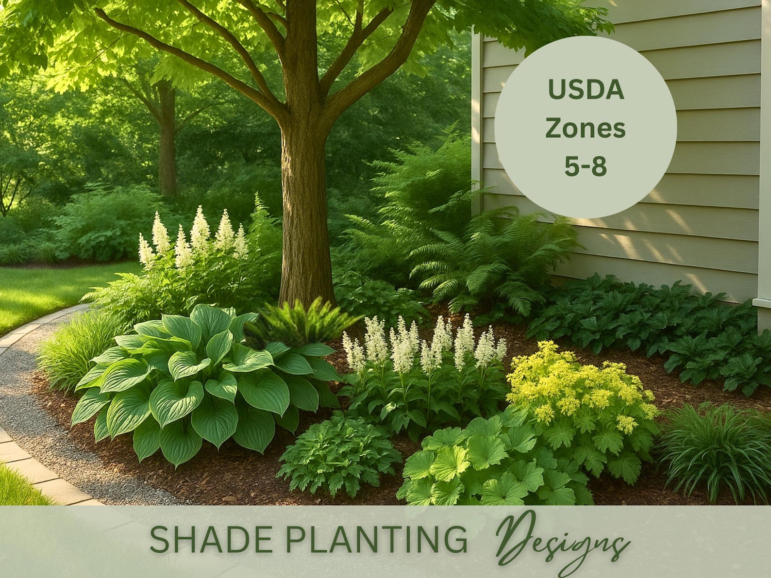 Shade Garden Design Plan | Landscape Design: Zones 5-8, Pre-planned ...