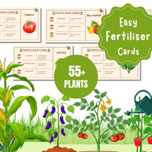Vegetable & Herb Fertiliser Cards: Organic Gardening Guide (digital ...