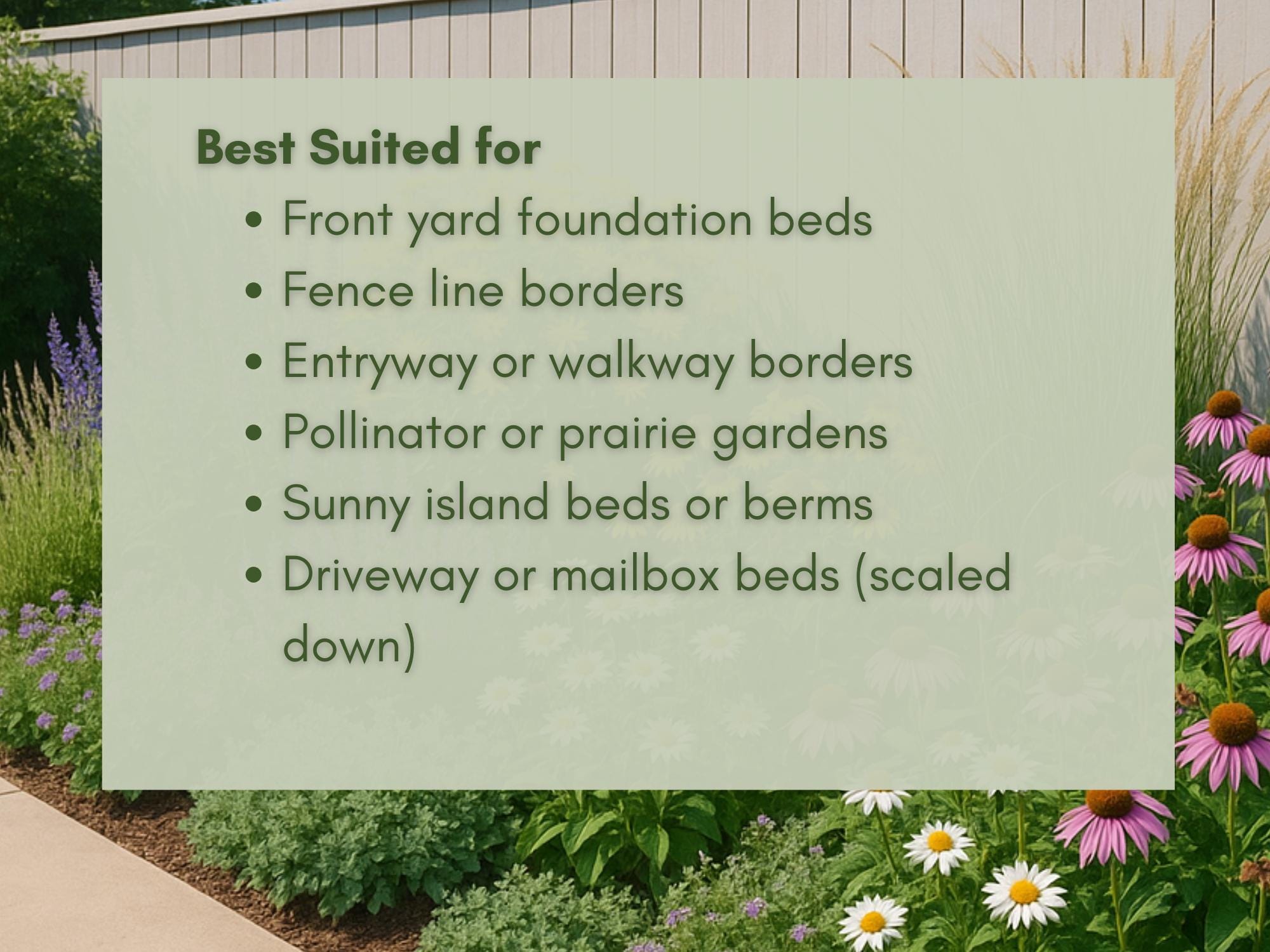 Native Prairie Garden Design Plan | Pollinator Friendly Landscape ...