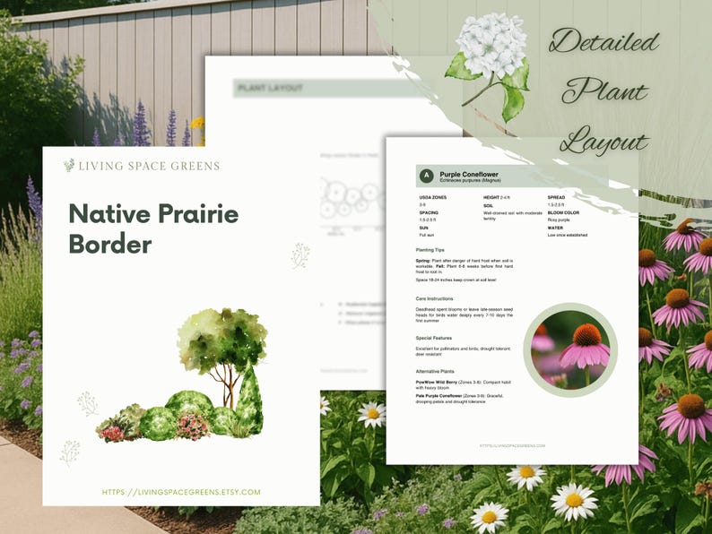 Native Prairie Garden Design Plan | Pollinator Friendly Landscape ...