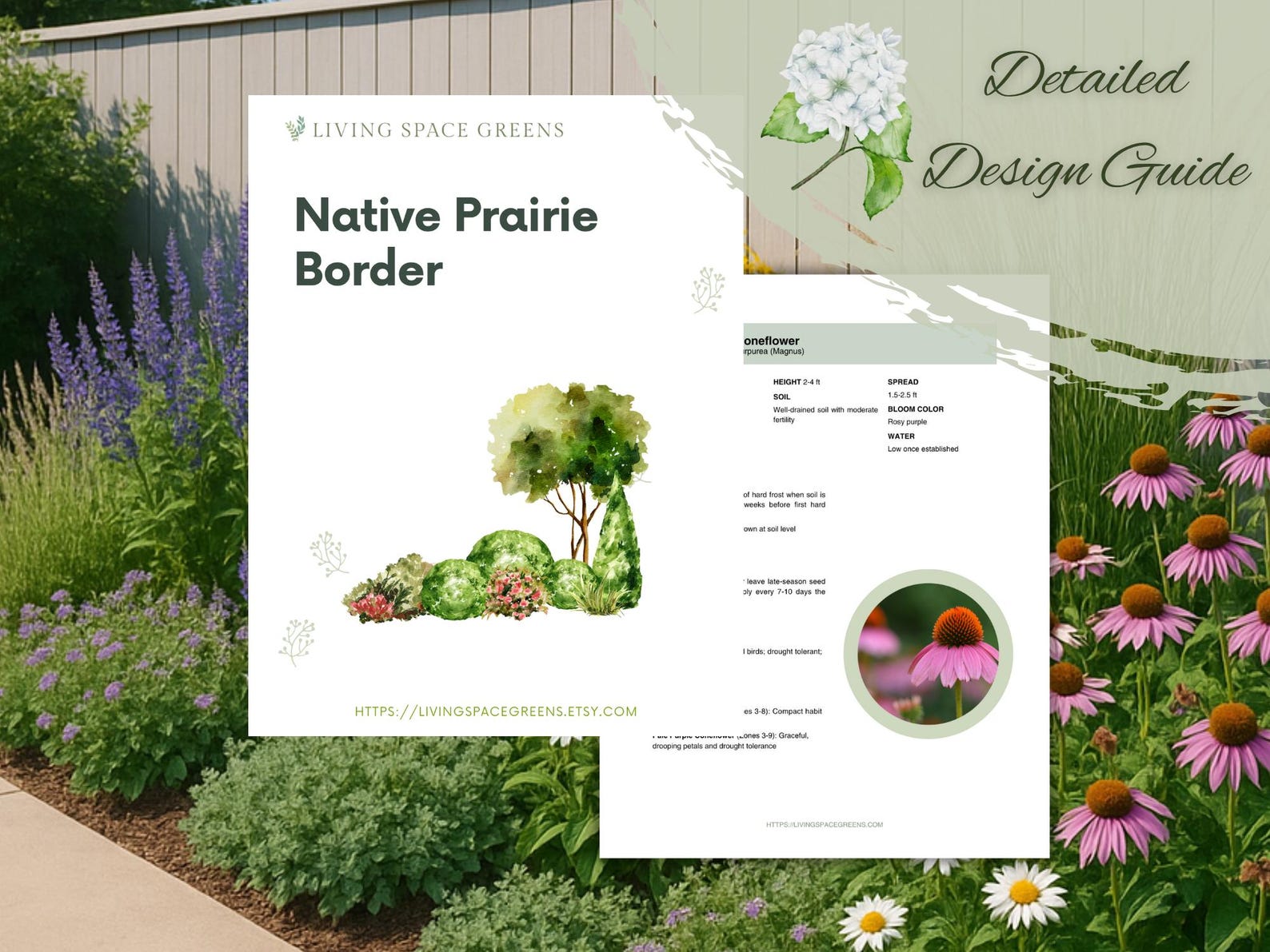 Native Prairie Garden Design Plan | Pollinator Friendly Landscape ...