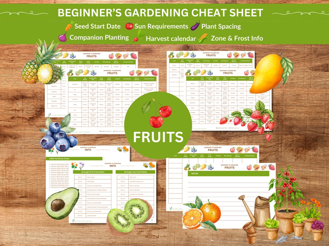 Fruit Garden Planner: Seed Starting Cheat Sheet (PDF) - Etsy