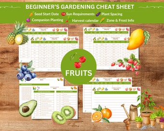 Flower Garden Seed Starting Cheat Sheet Seed Sowing Beginner's Guide ...