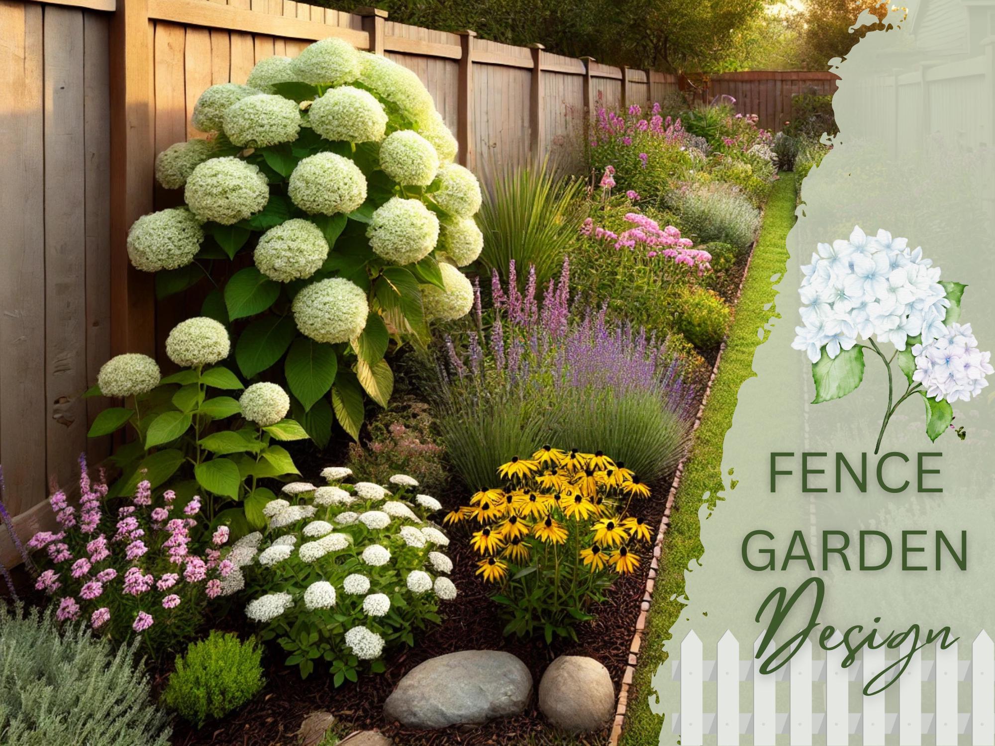 Hydrangea Garden Design: Front Yard Landscaping Plan Curb Appeal (zones ...