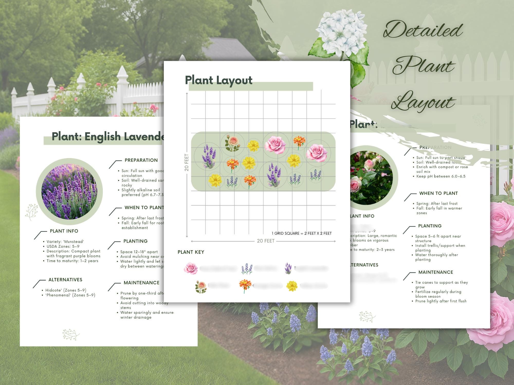 Cottage Garden Plan, Pollinator-friendly Landscape Design (zones 5-9 ...