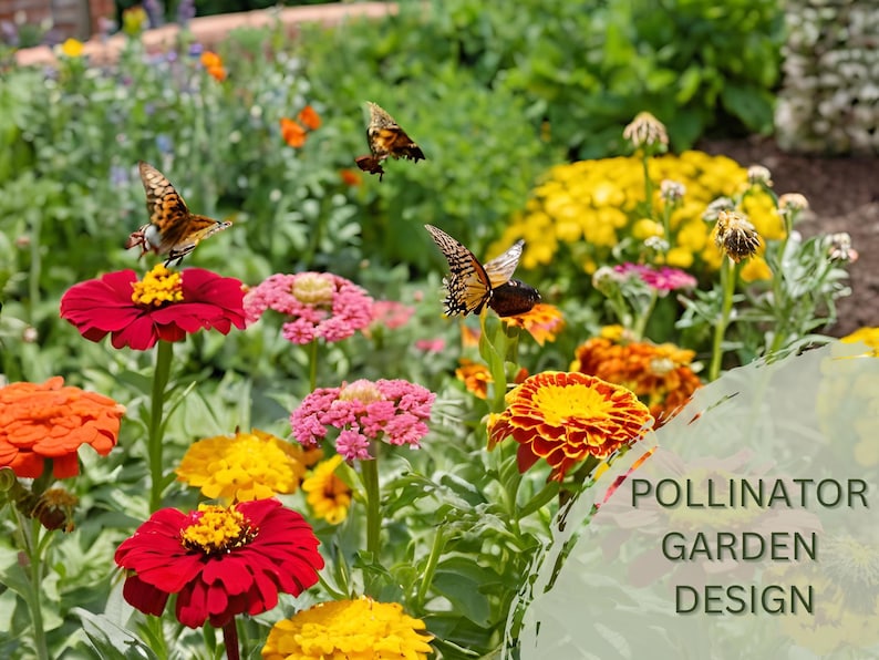 Pollinator Garden Design Plan Guide: Butterfly & Bee Friendly Plants ...