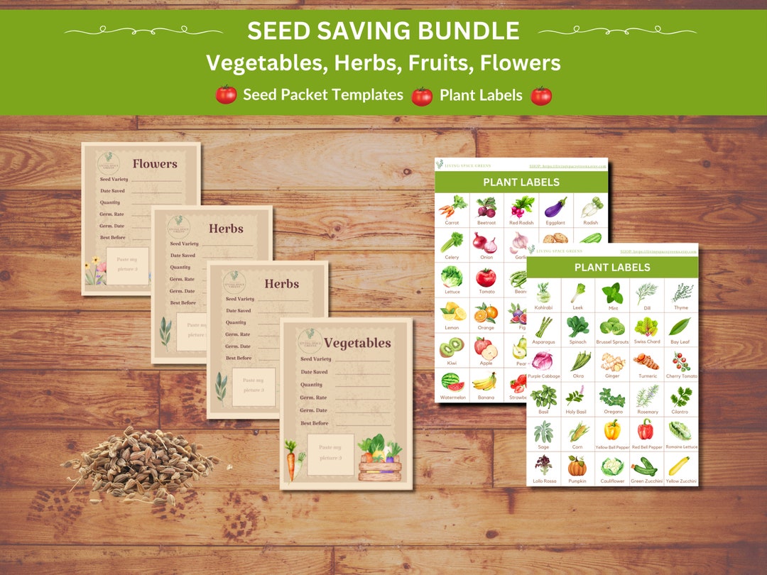 Seed Organisation Bundle | DIY Seed Envelope Templates | Printable ...