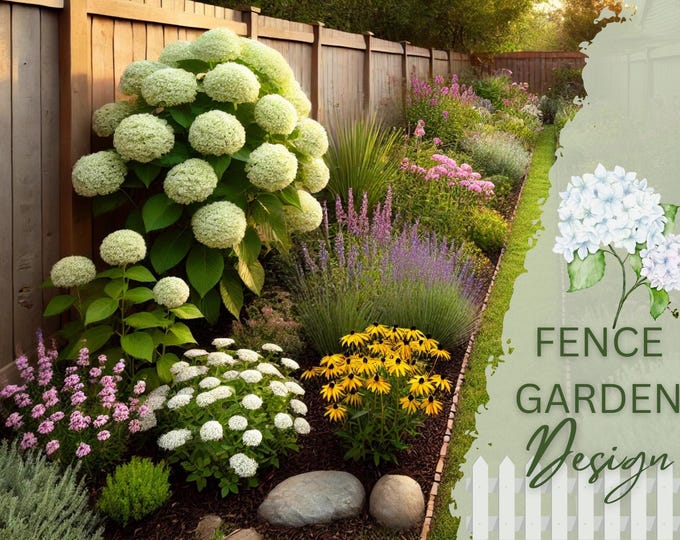 Premade Fence Landscape , Magnolia Tree Design, Zone 5-8 Landscape Design, Landscaping Privacy ...