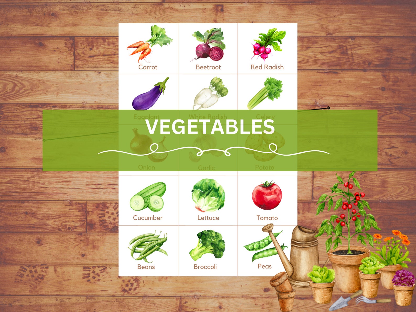 Printable Garden Plant Labels: 60 PNG Files (digital Download) - Etsy