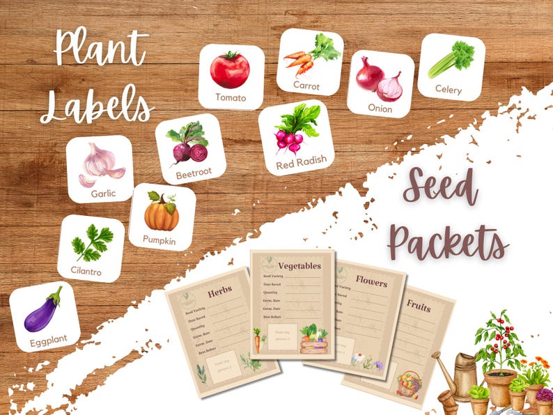 Vintage Seed Packs Ephemera,seed Packet Templates,vegetable Seeds Packs ...