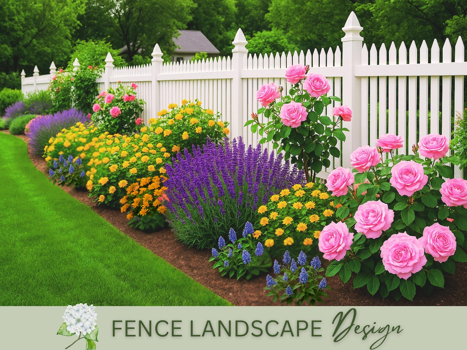 Cottage Garden Plan, Pollinator-friendly Landscape Design (zones 5-9 ...