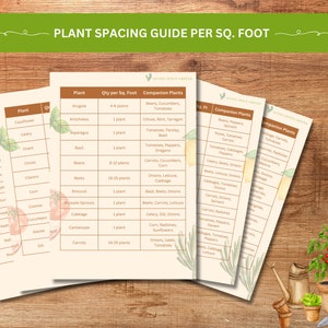 Organic Vegetable Garden Planner Bundle: Plant Care & Spacing Guide ...