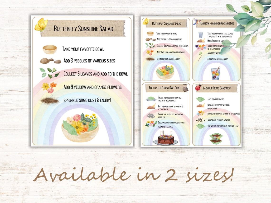 Printable Mud Kitchen Recipes for Kids | Mud Kitchen Ideas ...